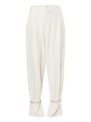 DARKPARK Phebe Cuffed Stretch-woven Trousers - Off-white