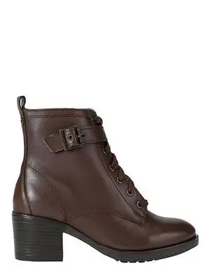 Carvela Snug Leather Heeled Ankle Boots - Brown