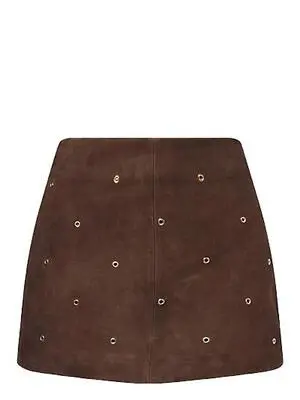 Dissh Suede Mini Skirt - Bitter Chocolate