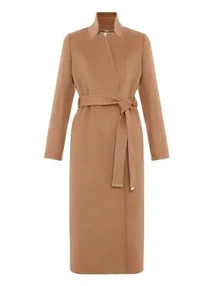 PHASE EIGHT Tie-belt Wool-blend Coat - Camel