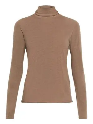 Majestic Filatures Cashmere Long-sleeve Turtleneck Pullover - 181 Bison