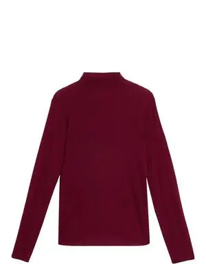 Majestic Filatures Cashmere Long-sleeve Turtleneck Pullover - Grenat