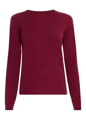Majestic Filatures Cashmere Scoop-Neck Pullover Grenat