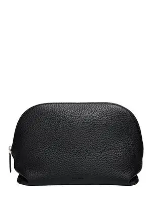 THE ROW Agnes Pebble Leather Clutch - Black Ans