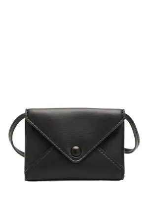 THE ROW Mini Envelope Leather Pouch - Black Ans