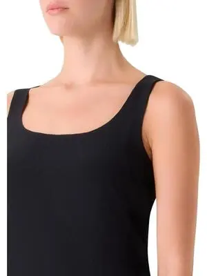 Akris Scoop-neck Silk Georgette Tank Top - Black