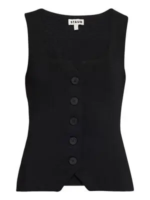 Staud Marisa Vest Top - Black