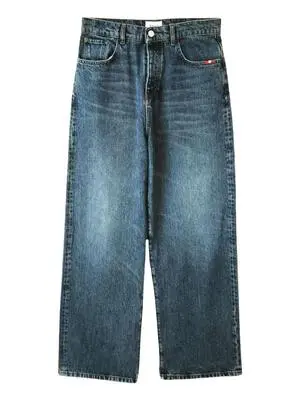 AMISH Wide Denim Jeans - Blue