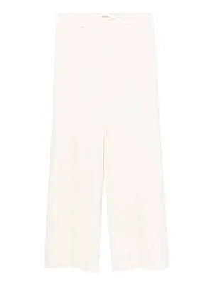 PAROSH Cotton Blend Trousers - White