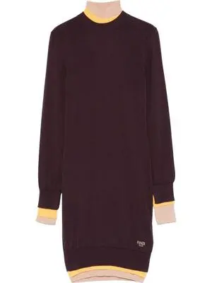 Fendi Wool Knitted Dress - Purple