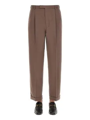 Gucci Trousers With Label - Brown