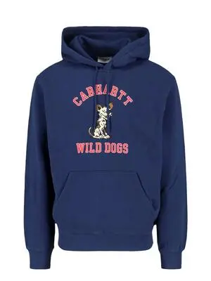 Carhartt Work In Progress Cotton 'wild Dog' Hoodie - Blue