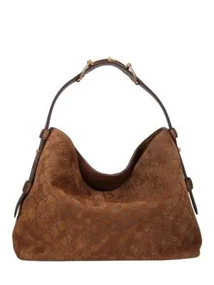 Gucci Medium Leather Shoulder Bag - Brown
