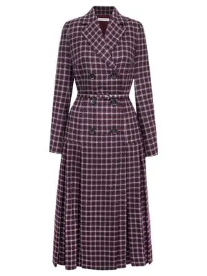 EMILIA WICKSTEAD Chaney Shetland Houndstooth Dress - Black