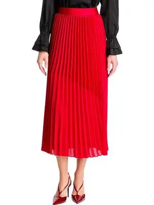 T Tahari Pleated Mixed Media Skirt - Love Star