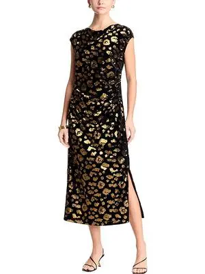 T Tahari Sequinned Cowl Neck Dress - Animal Sequin