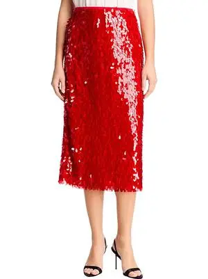 T Tahari Sequin Embellished Midi Skirt - Love Star