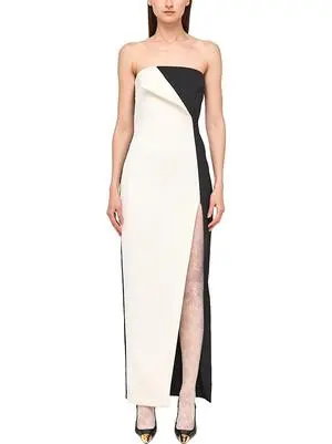 Ronny Kobo River Color Blocked Dress - Black/ivory