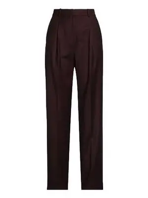 Theory Wide Leg Virgin Wool Pants - Red