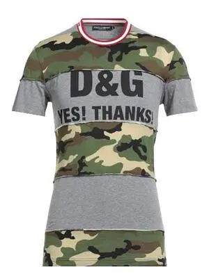 Dolce & Gabbana T-shirt Military Size Cotton, Elastane - Green