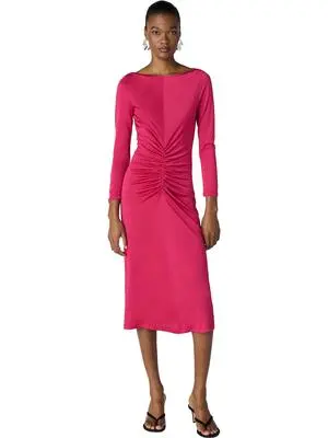 Diane Von Furstenberg Alyce Midi Dress - Beet Pink