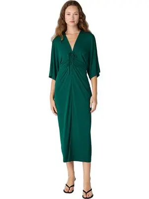 Diane Von Furstenberg Valerie Midi Dress - Evergreen