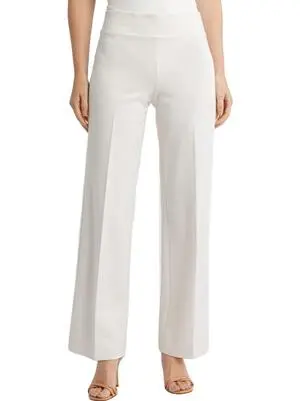 Anne Klein High Waist Wide Leg Trousers Eclair