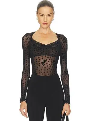 Free People In The City Bodysuit - Black