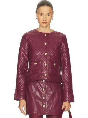 Cinq À Sept Faux Leather Brooke Jacket - Mulberry