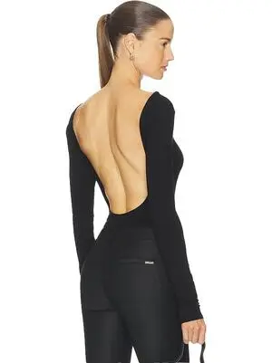ALL THE WAYS Celine Bodysuit - Black