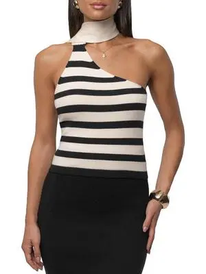 JLUXLABEL Amelie Stripe Sleeveless Top - Black