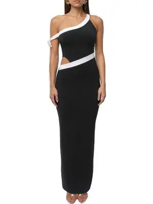 JLUXLABEL Jorden Asymmetric Body-con Dress - Black