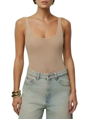 JLUXLABEL Tank Bodysuit - Beige