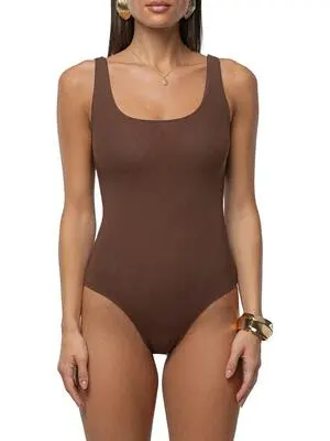 JLUXLABEL Tank Bodysuit Brown