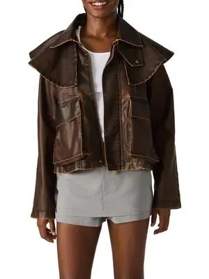 STEVE MADDEN Faux Leather Jacket