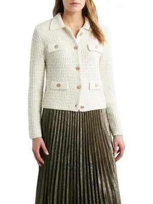MARGARET O'LEARY Gabrielle Metallic Cardigan