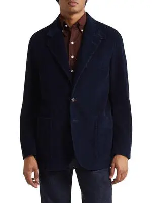 DRAKE'S Games Cotton Corduroy Blazer - Navy