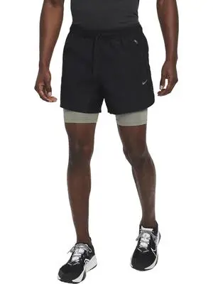 Nike Stride Running Division 5" Dri-fit 2-in-1 Running Shorts - Black