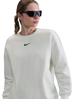 Nike Sportswear Phoenix Fleece Oversized Crew-Neck Sweatshirt White