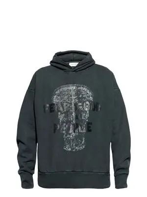 Fear Of God Hoodie With Skull Print Black