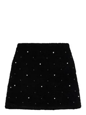 FRAME Mini Skirt With Appliqués - Black