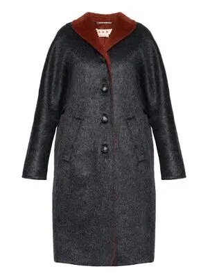 Marni Mohair-finished Overcoat - Grey