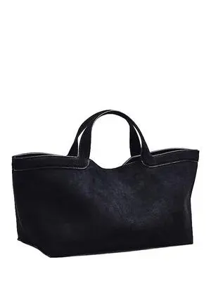 Anthropologie Faux-suede East West Tote - Black