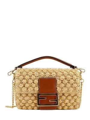 Fendi Baguette® Mini Raffia - Beige