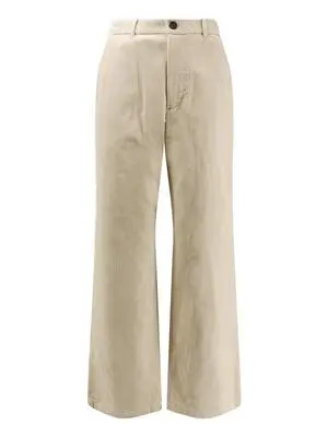 DUNST Corduroy Wide Leg Trousers - White