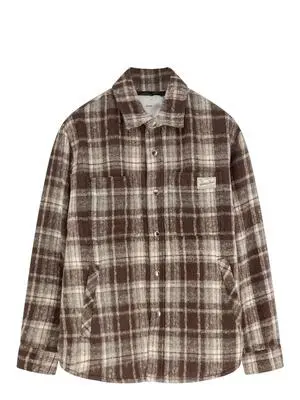 DUNST Madras Pattern Flannel Jacket - Brown