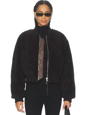 AGOLDE Iona Skye Bomber Jacket - Chocolate