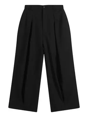 ANGLAN Valley Tuck Trousers - Black
