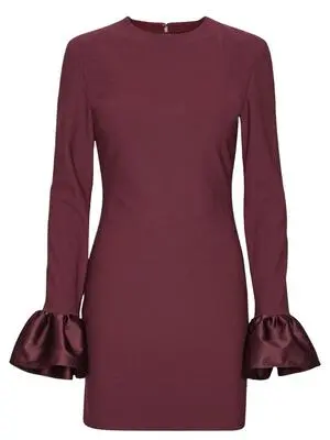 ROTATE BY BIRGER CHRISTENSEN Frill Sleeved Mini Dress - Red,pink