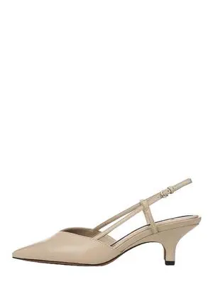 Vince Levvy Leather Slingback Heel - Natural